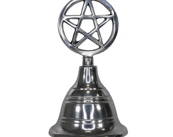 Altar Tool Silver Plated Altar Bell : Pentagram / Pentacle - Etsy
