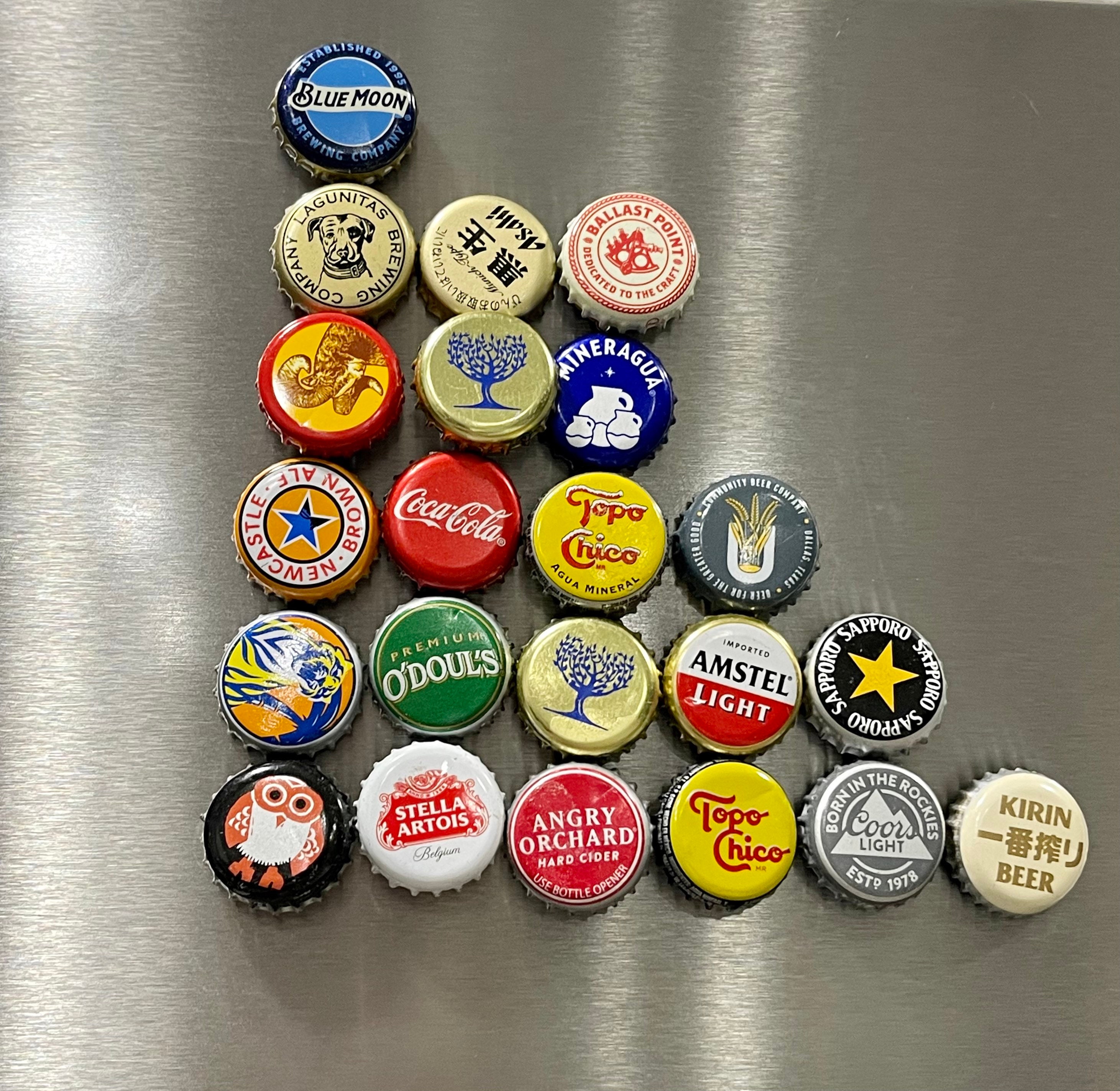 Beer Bottle Cap Magnet for Fridge (set of 3) 25+ OPTIONS Fun Craft Art ...