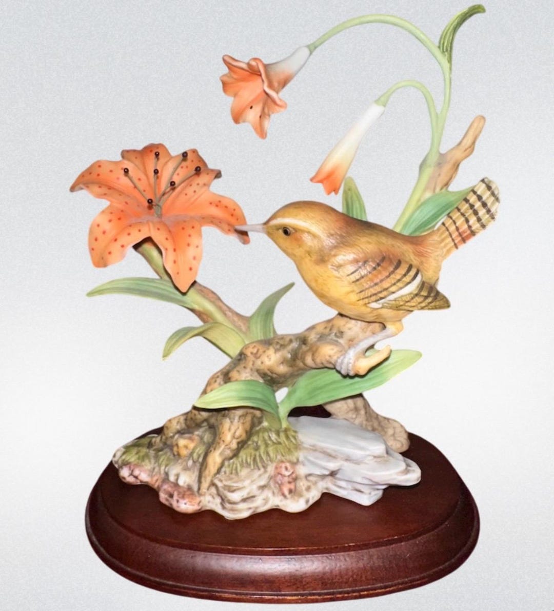 VTG. HOMCO Masterpiece Porcelain Field Wren Birds of the Season ...