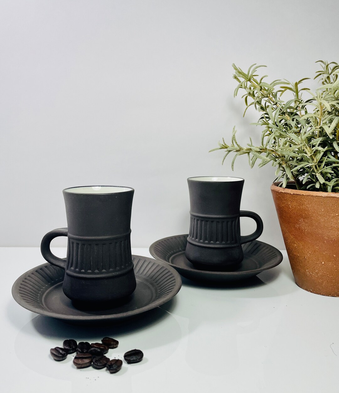 Dansk Flamestone Demitasse Cup and Saucer, Classic Danish MCM, Made in ...