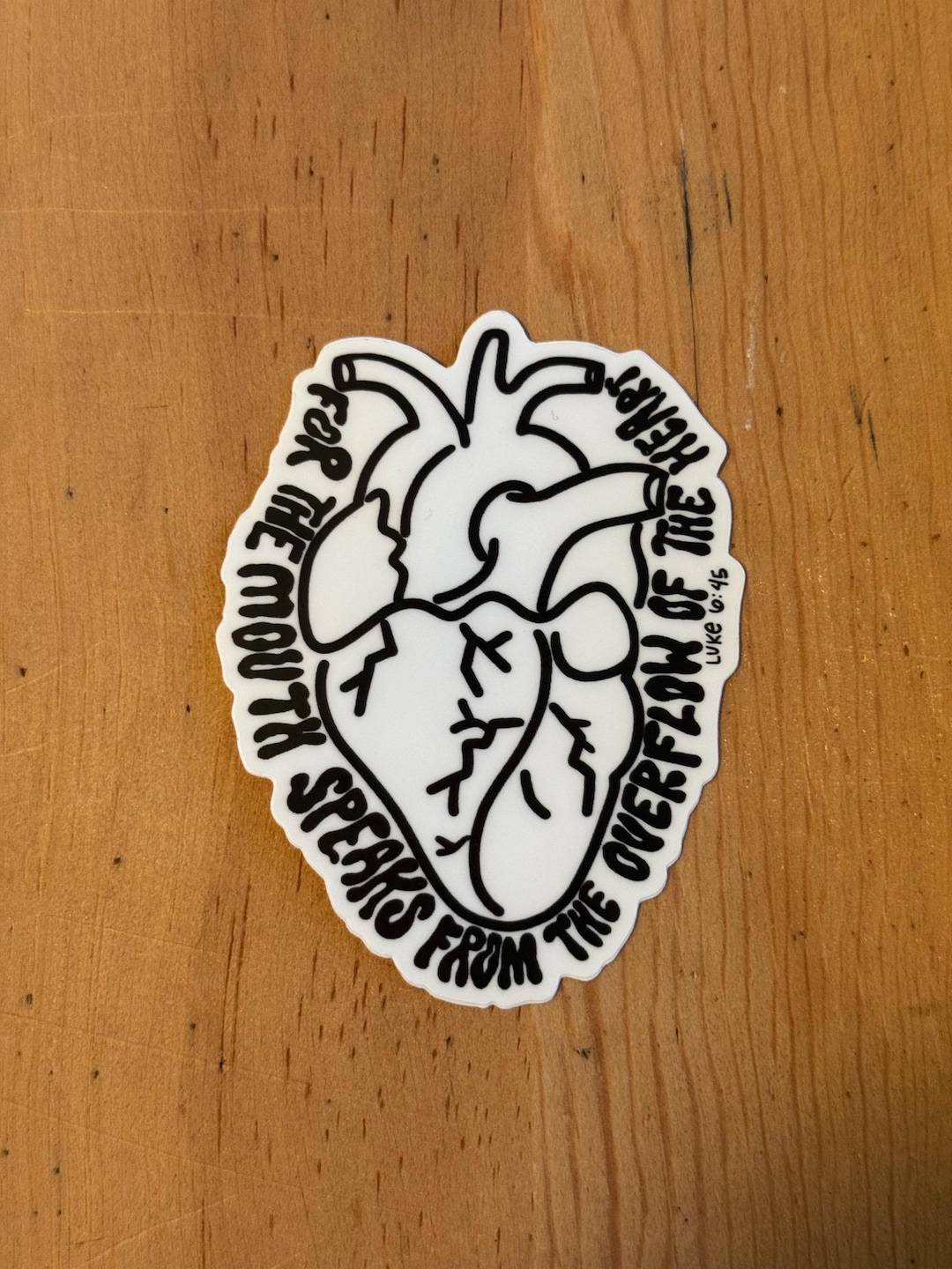 Overflow of the Heart Sticker Christian Sticker Inspirational Sticker ...