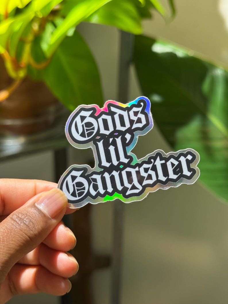 Gods Lil’ Gangster Sticker, Word of My Mouth Sticker, Overflow of the ...