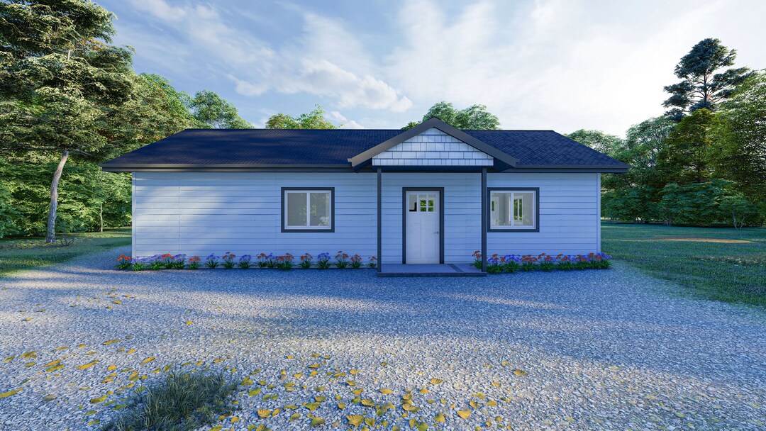 40' X 20' Two Bedroom Small House PDF Architectural - Etsy