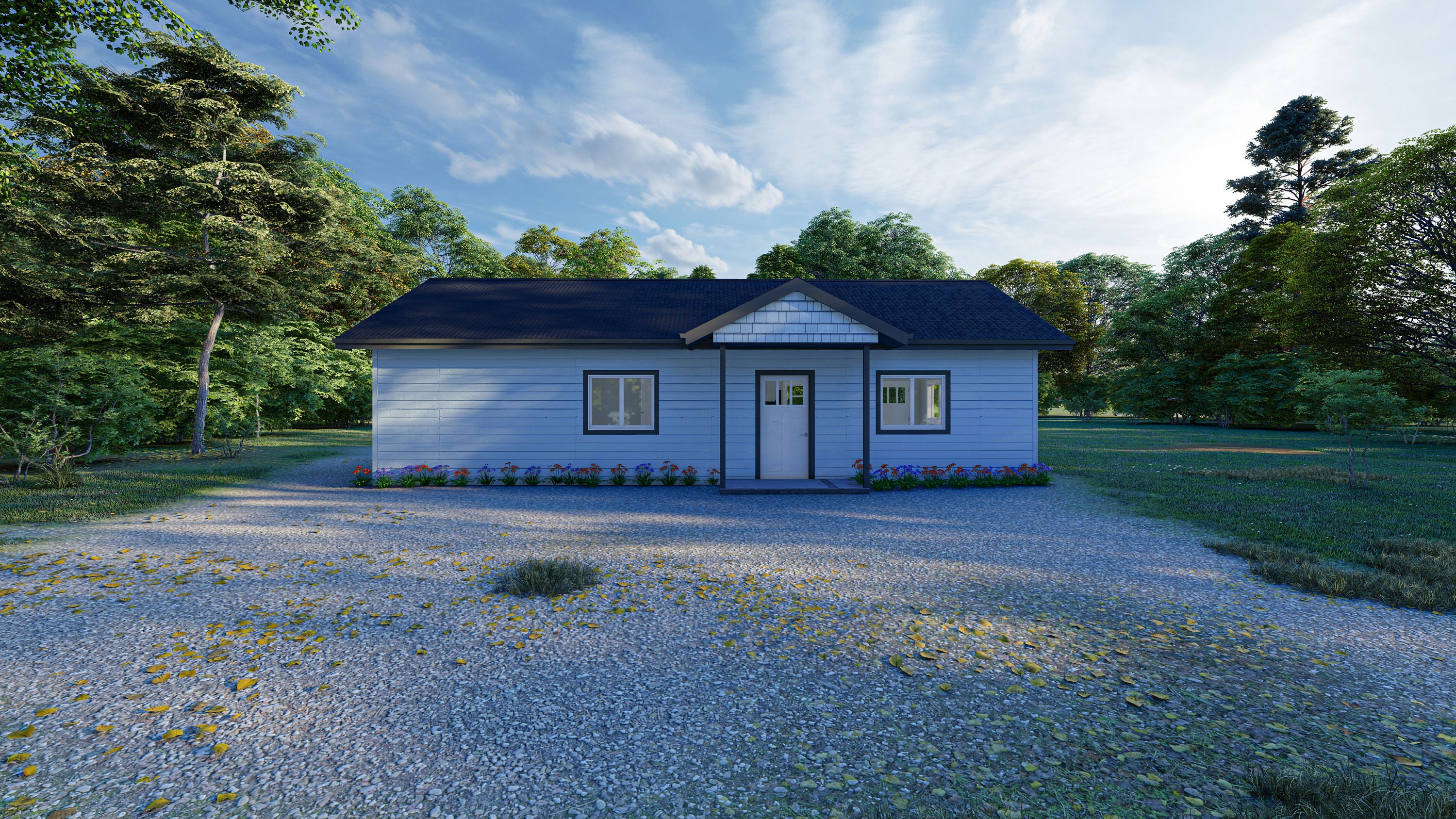 40' X 20' Two Bedroom Small House - PDF Architectural Plan With ...