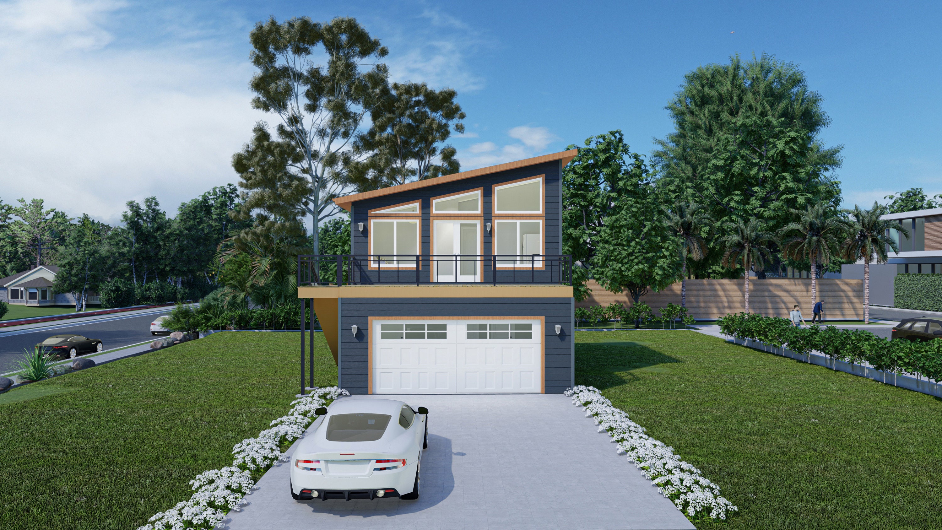 22' X 28' One Bedroom Garage Studio Apartment - PDF Architectural Plan ...