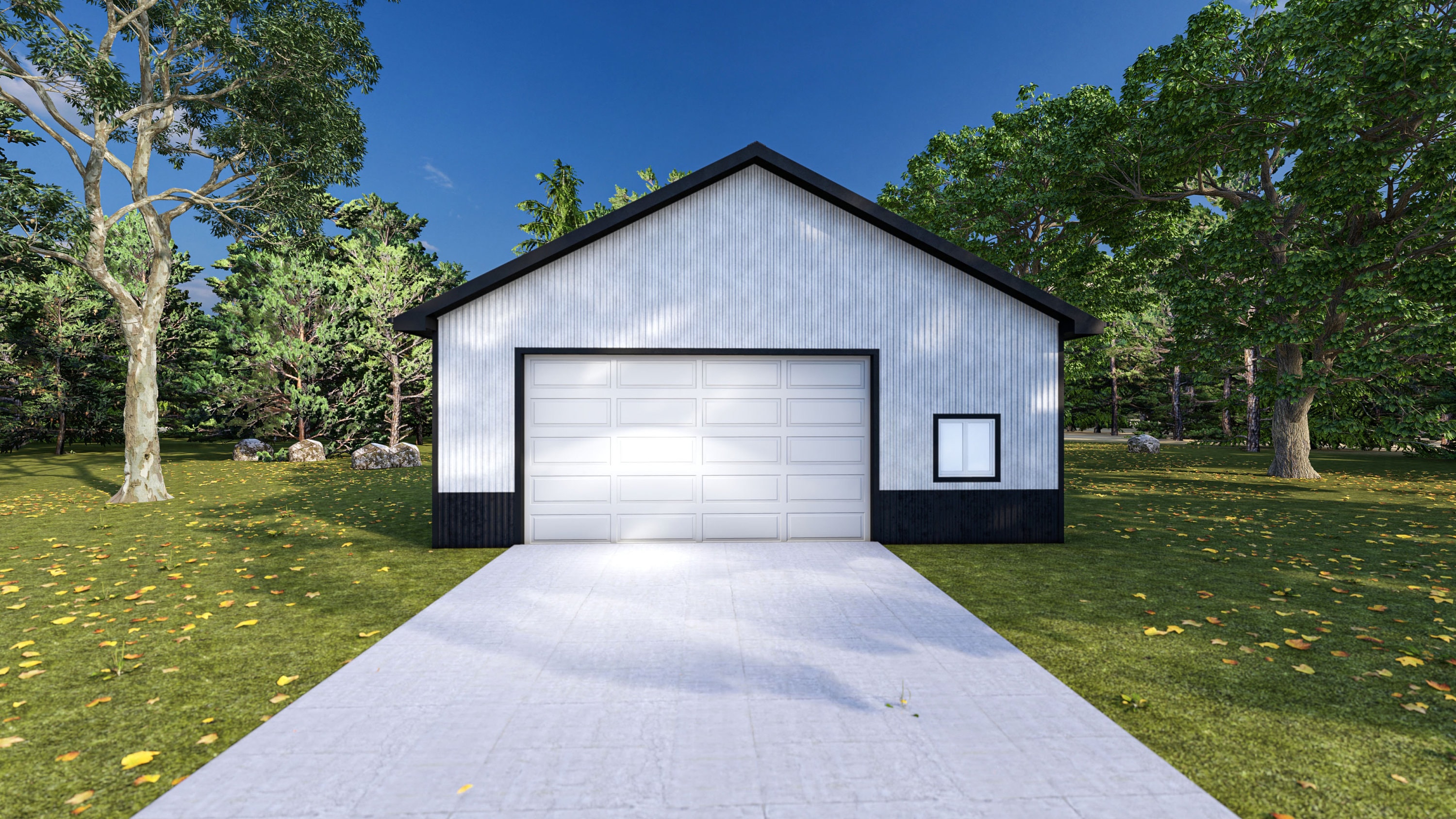 32' X 48' Post Frame Garage | Pole Framing - PDF Architectural Plan ...