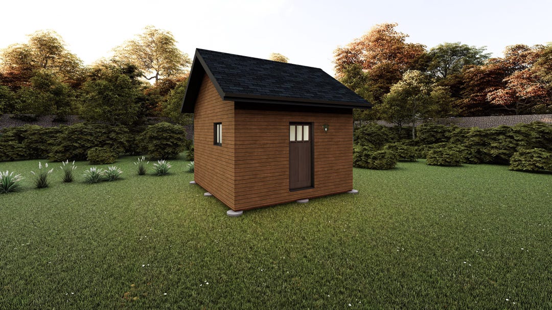 14' X 14' Getaway Cabin - PDF Architectural Plan With Materials List - Etsy