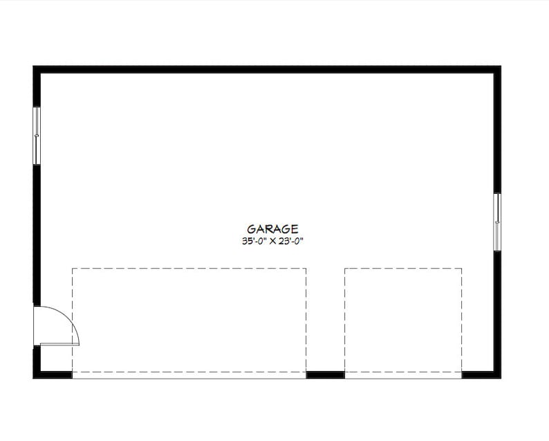 36' X 24' Three Car Garage - PDF Architectural Plan With Materials List ...