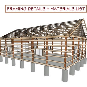 32' X 48' Post Frame Garage | Pole Framing - PDF Architectural Plan ...