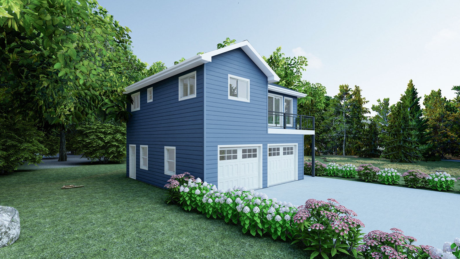 30' X 28' Two Bedroom Garage Apartment - PDF Architectural Plan With ...