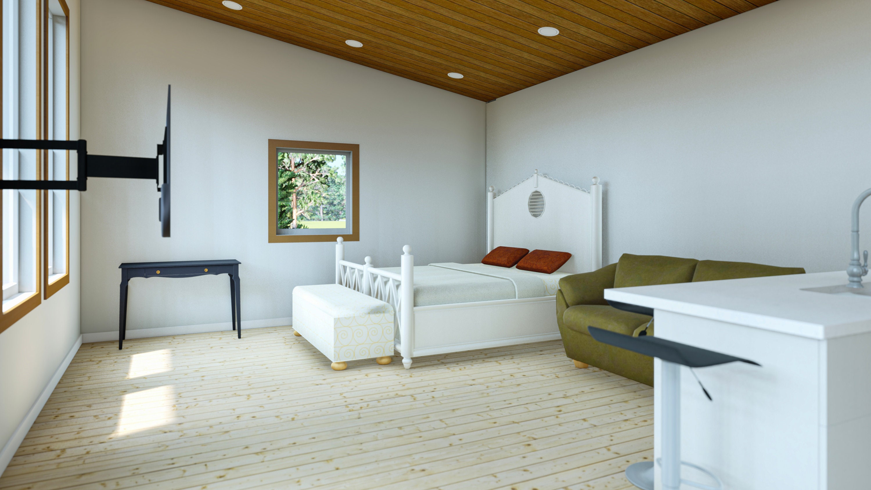 32' X 16' One Bedroom Tiny House | Cabin - PDF Architectural Plan With ...