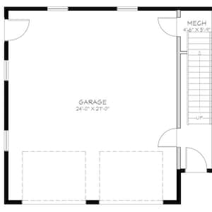 30' X 28' Two Bedroom Garage Apartment - PDF Architectural Plan With ...