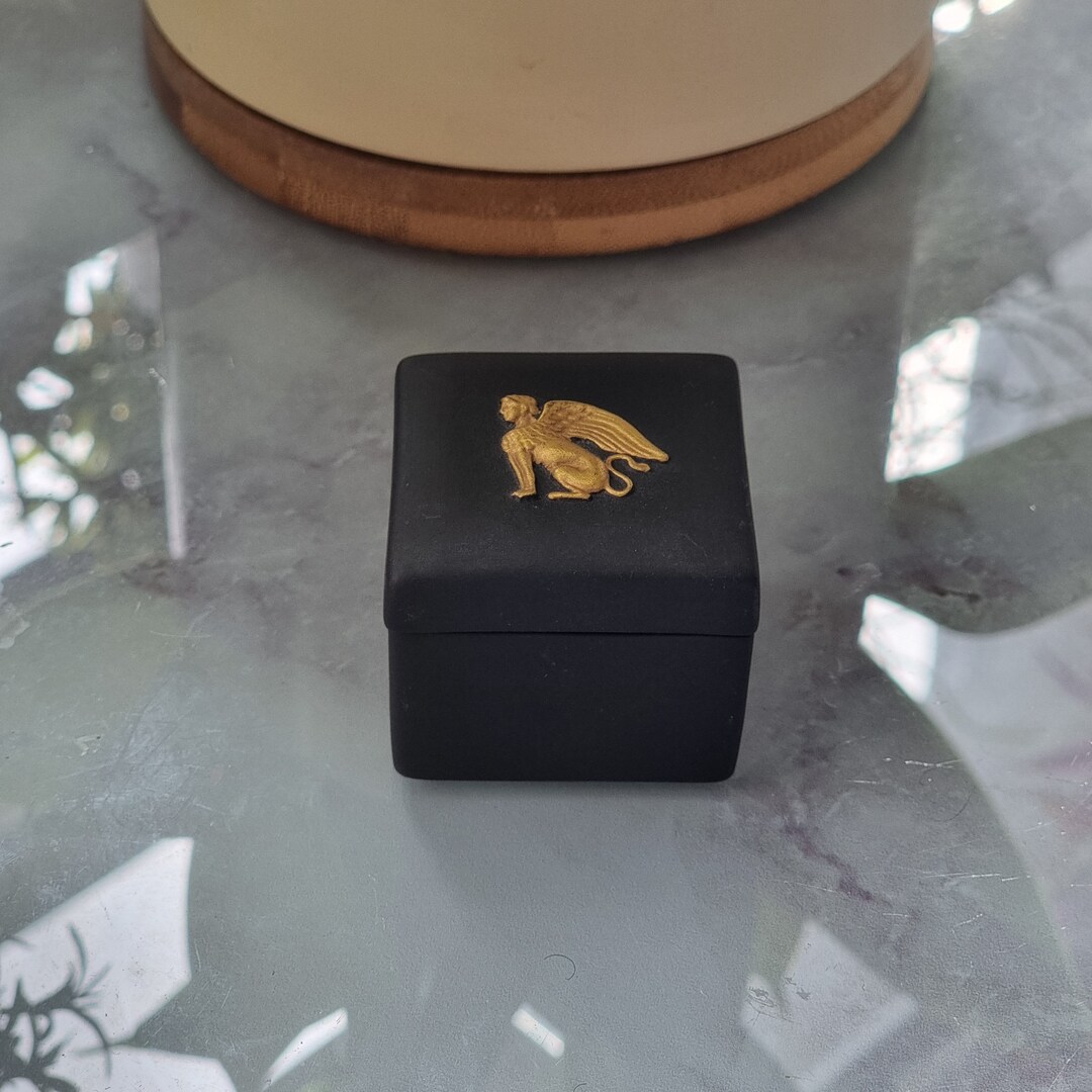 Wedgwood Sphinx Trinket Box Black Basalt - Etsy