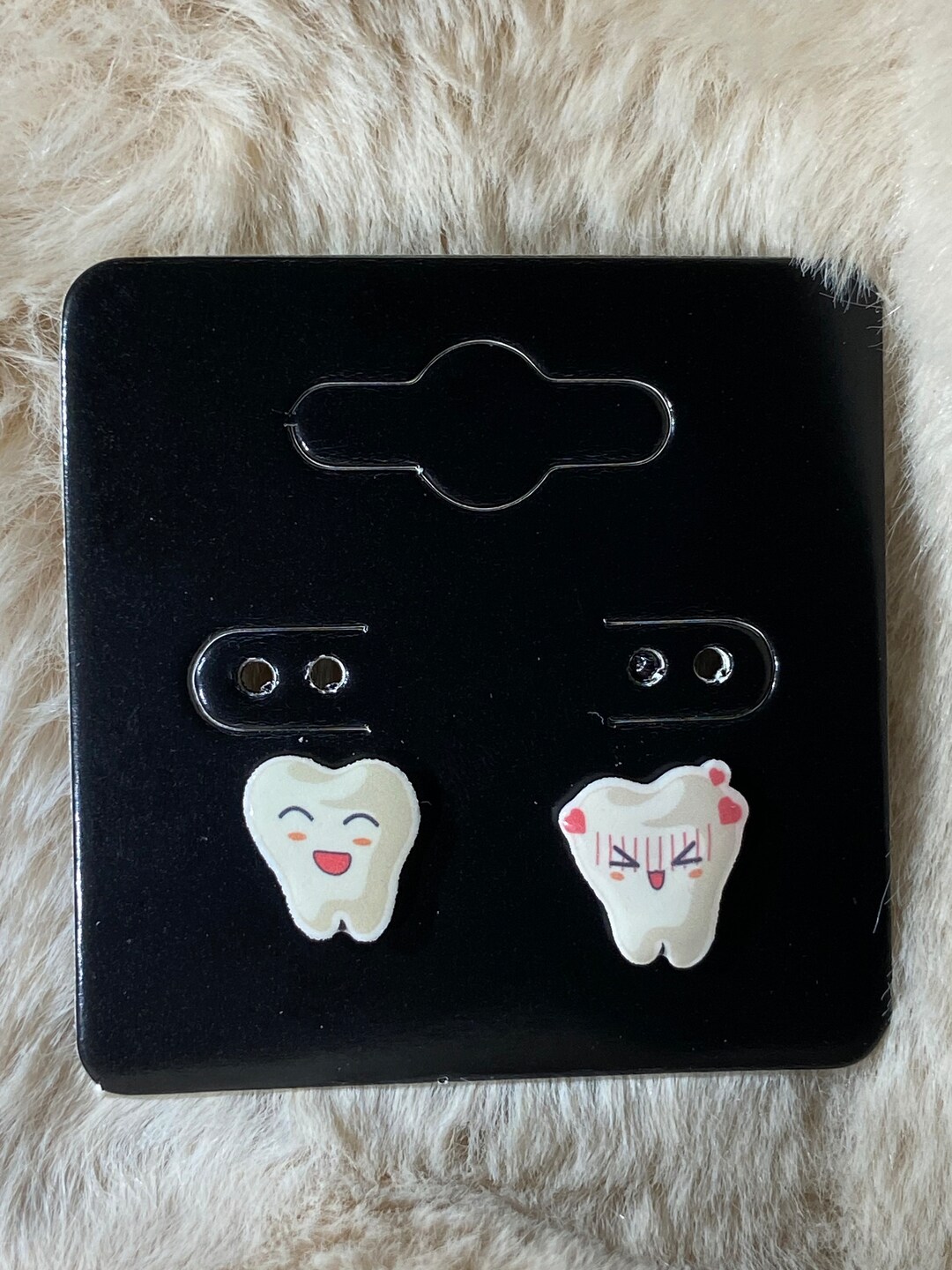 Cute Small Enamel Tooth Shaped Earrings for Dental Professionals - Etsy