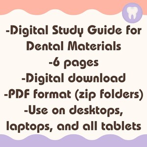 Dental Hygiene Notes Bundle DENTAL MATERIALS Digital PDF Download for ...