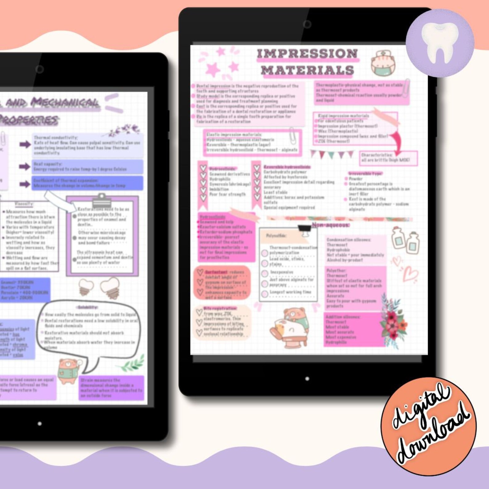 Dental Hygiene Notes Bundle DENTAL MATERIALS Digital PDF Download for ...