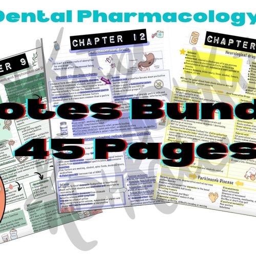 Dental Pharmacology Digital PDF Download Notes Bundle for - Etsy