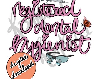 RDH Registered Dental Hygienist Digital DOWNLOAD Dental Image - Etsy