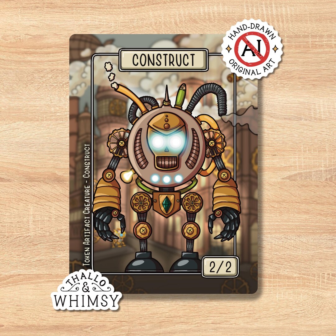 Construct MTG Tokens (5-pack) – Hand-illustrated, 2/2artifact Token ...