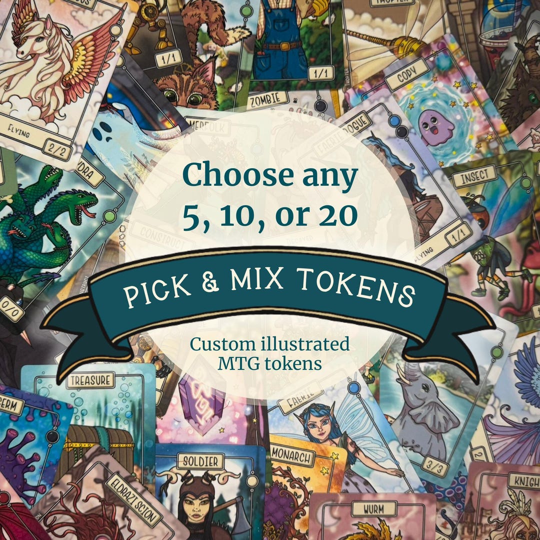 Custom MTG Token Bundle - Pick & Mix Illustrated Tokens (5, 10 or 20 ...
