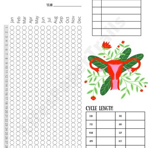 Period Tracker Period Planner Yearly Menstruation Journal Cycle Tracker ...