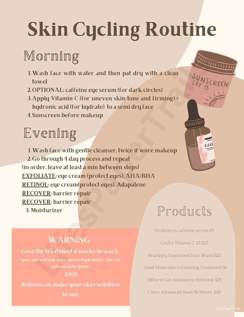 Skincare Routine | Skin Cycling | Skincare | Skin Health | Skincare ...