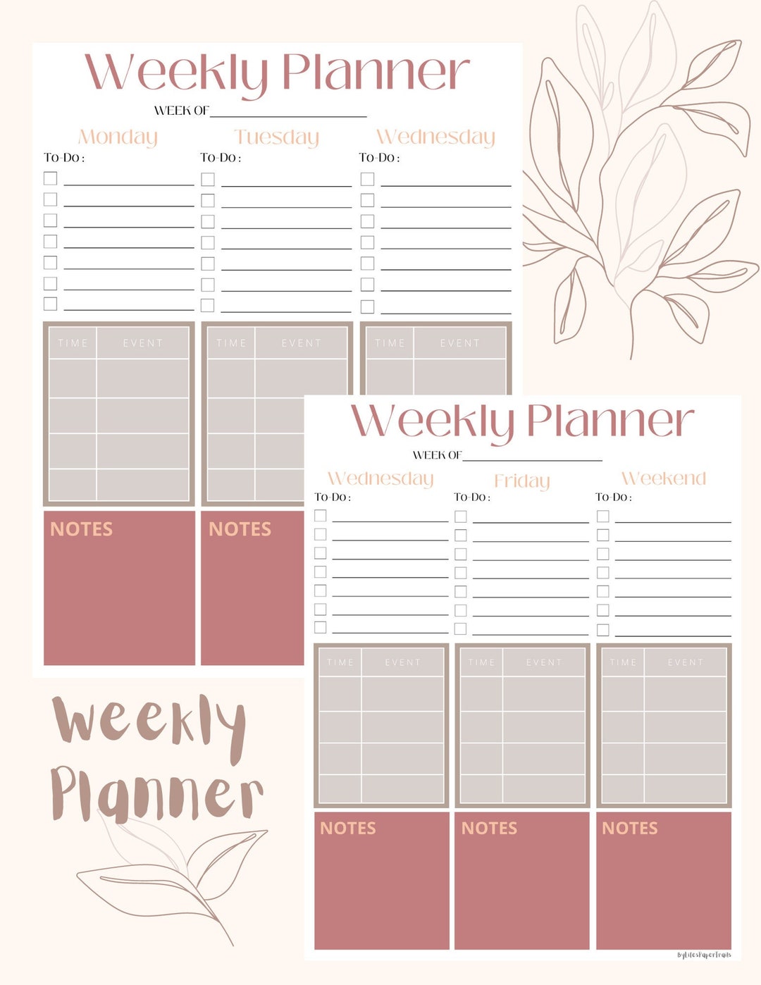 Daily Planner Weekly Schedule Personal Planner Printable Goodnotes ...