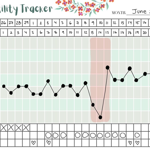 Printable Fertility Awareness Chart - Etsy