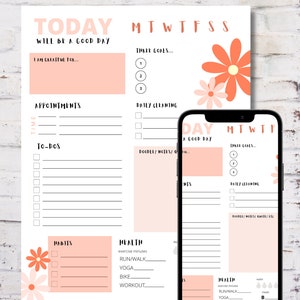 Daily Planner Productivity Planner Daily Agenda To-do Lists Goals ...