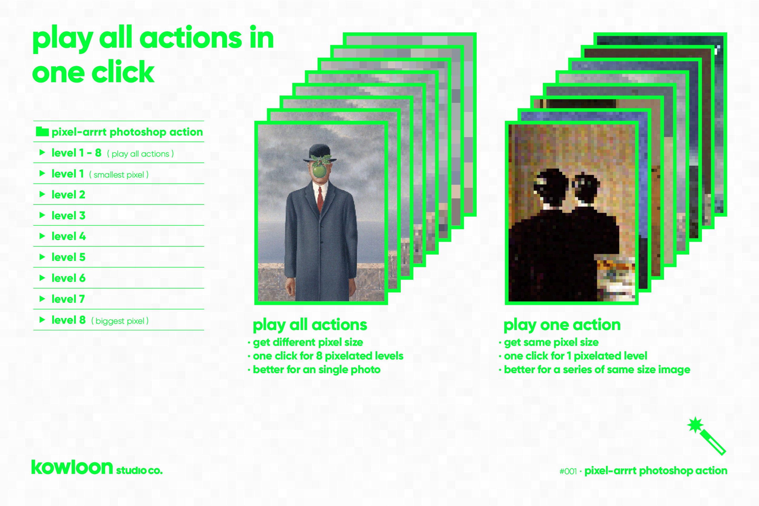 Pixel Art Photoshop Action - Etsy