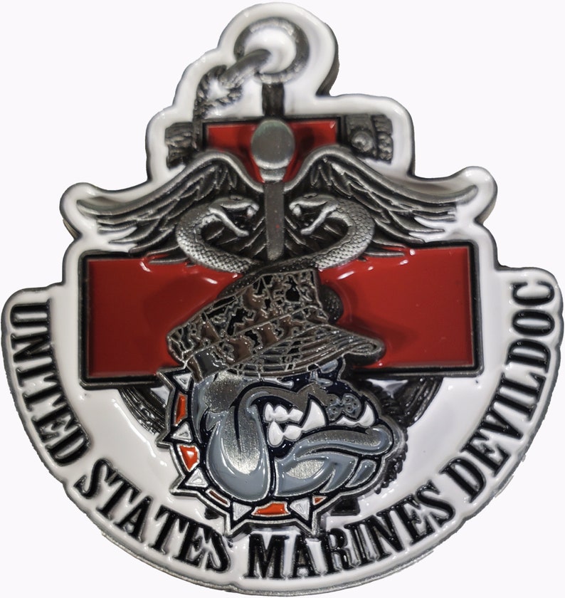 US Navy Corpsman US Marines "devil Doc" Commemorative Challenge Coin 2 ...
