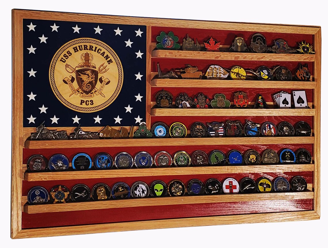 US Navy USS Hurricane PC3 Ship's Crest Challenge Coin - Etsy