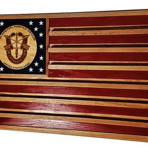 US Army 7th Special Forces Group Challenge Coin Display Flag Approx ...