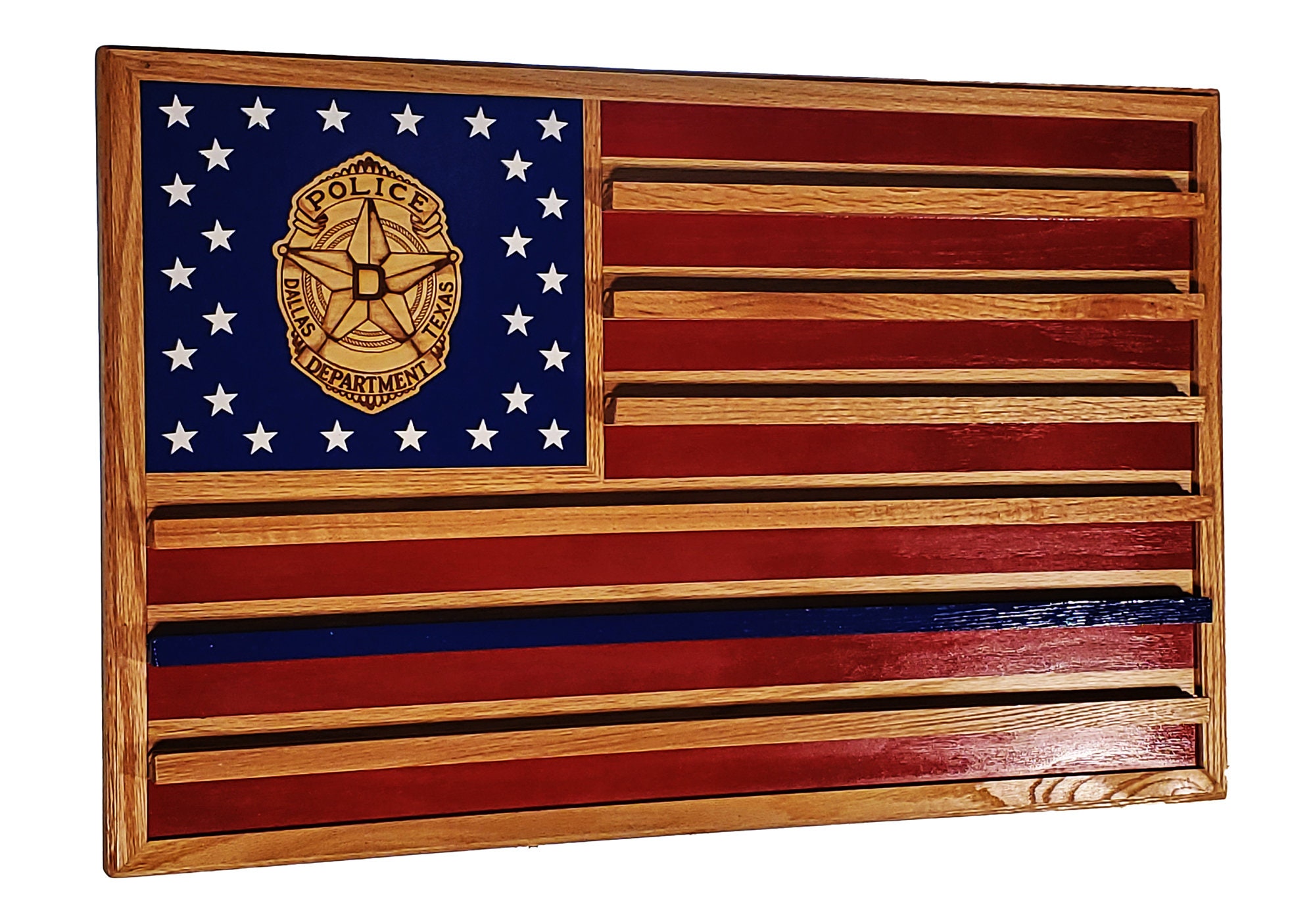 Dallas Police Department Challenge Coin Display Flag. 35x20 - Etsy