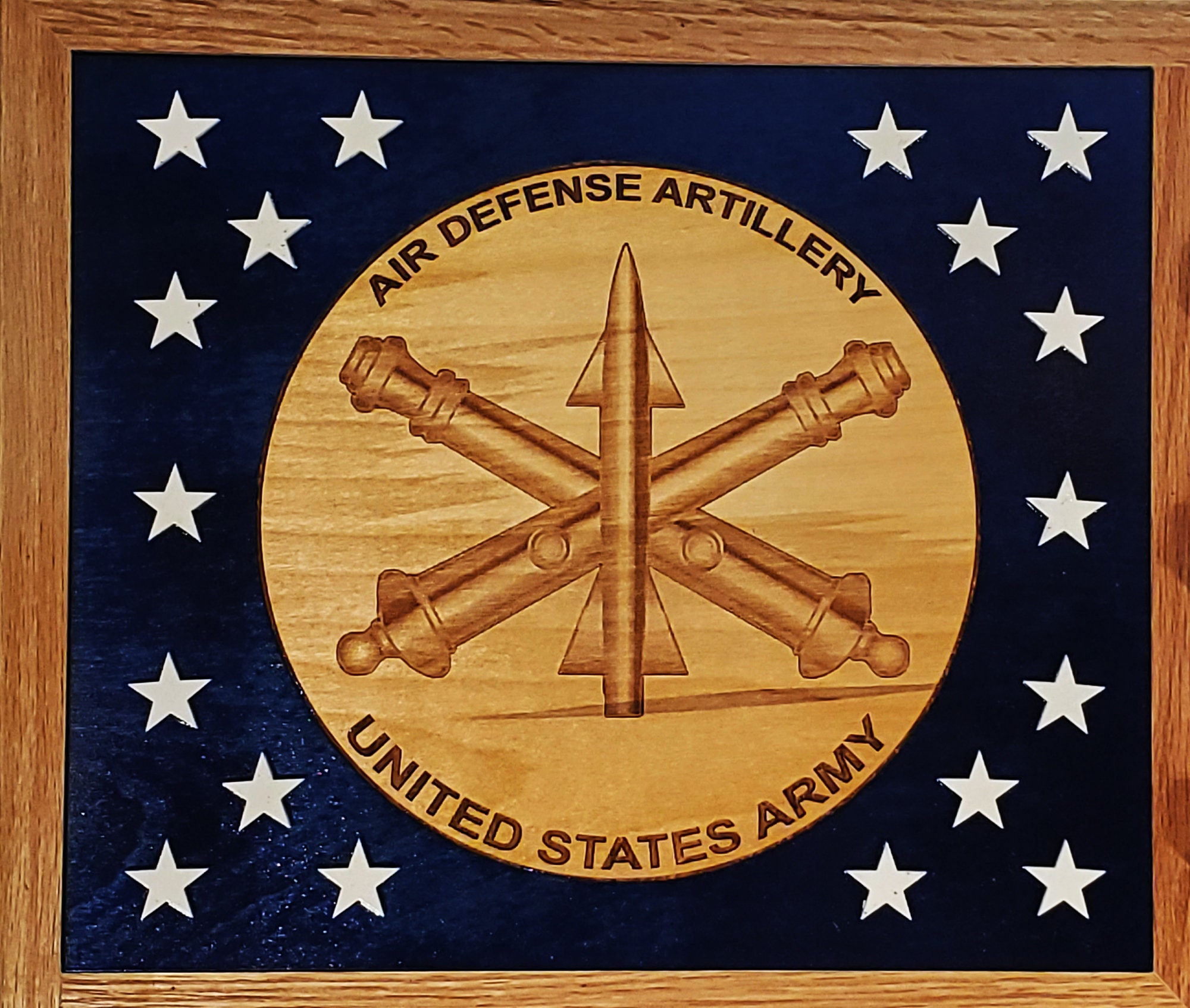 US Army Air Defense Artillery Hardwood Oak Challenge Coin - Etsy