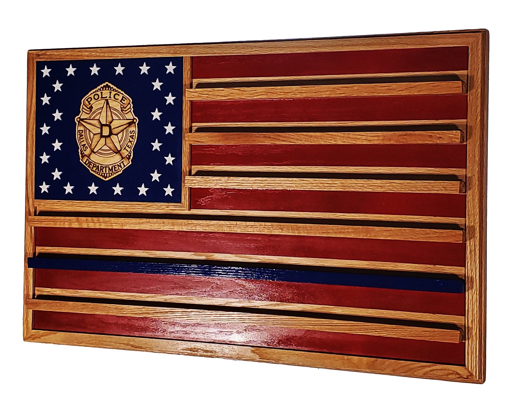 Dallas Police Department Challenge Coin Display Flag. 35x20 - Etsy