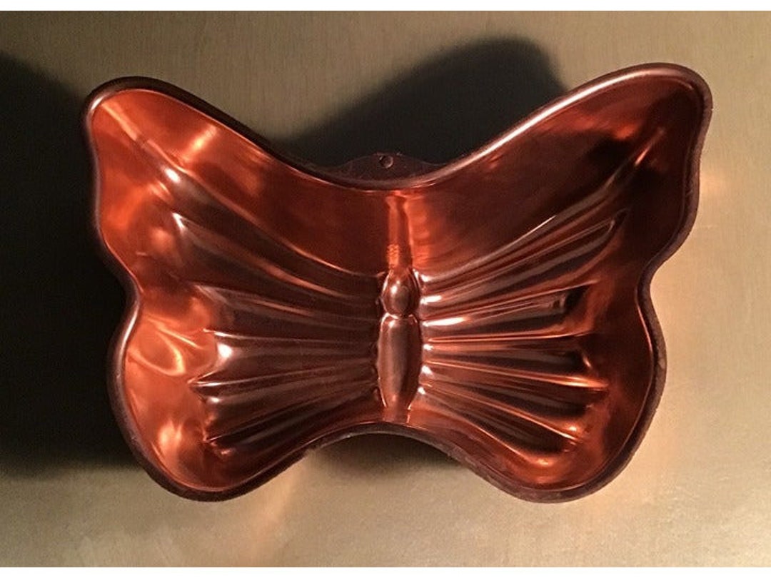 Vintage Copper Colored Butterfly Cake Pan Jell-o Mold 6 Cups - Etsy