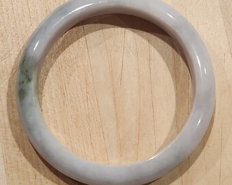 White and Green Authentic Jadeite Jade Bangle 63 Mm - Etsy