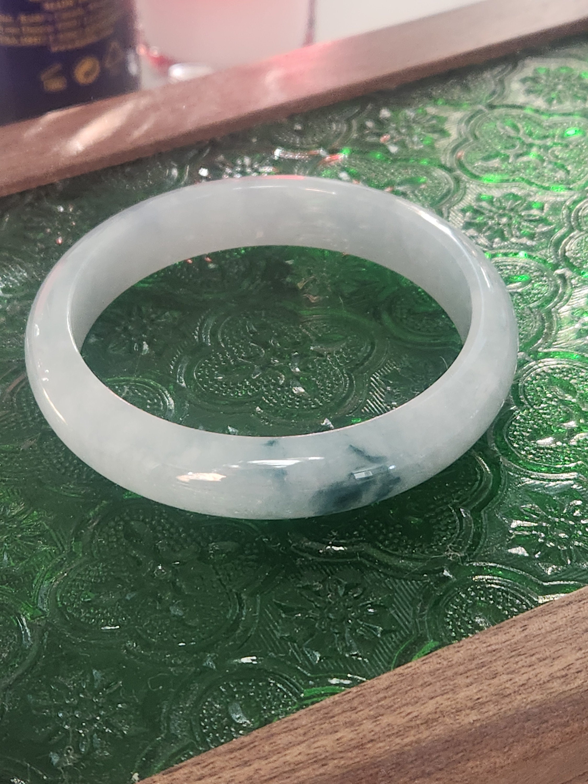 Light Blue Authentic Jadeite Jade Bangle 63 Mm - Etsy