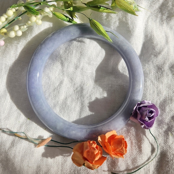 Purple Jade Bangle - Etsy