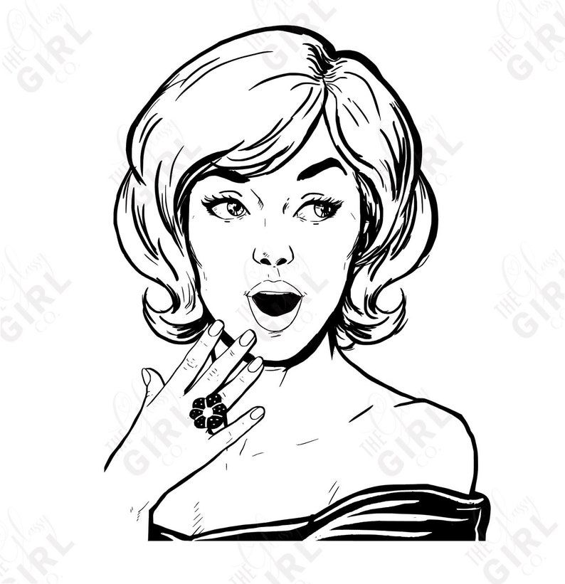 Pop Art Face Comic Retro Art Glass Fusing Decal Ceramic - Etsy