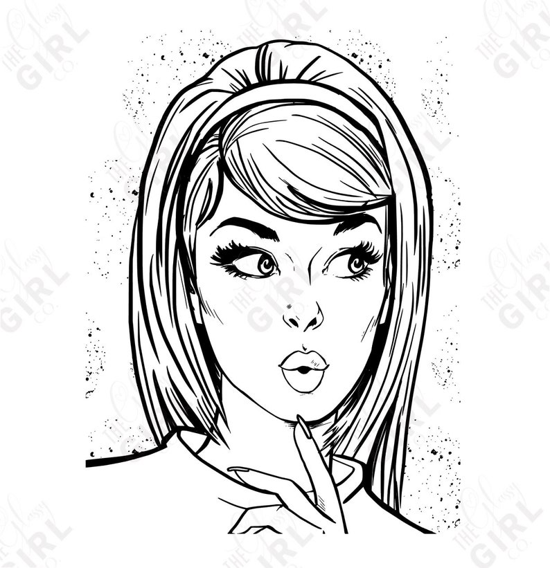 Pop Art Face Comic Retro Art Glass Fusing Decal Ceramic Decal Enamel ...