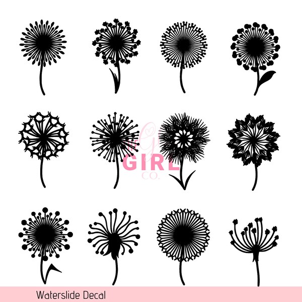 Dandelion Wall Decal - Etsy