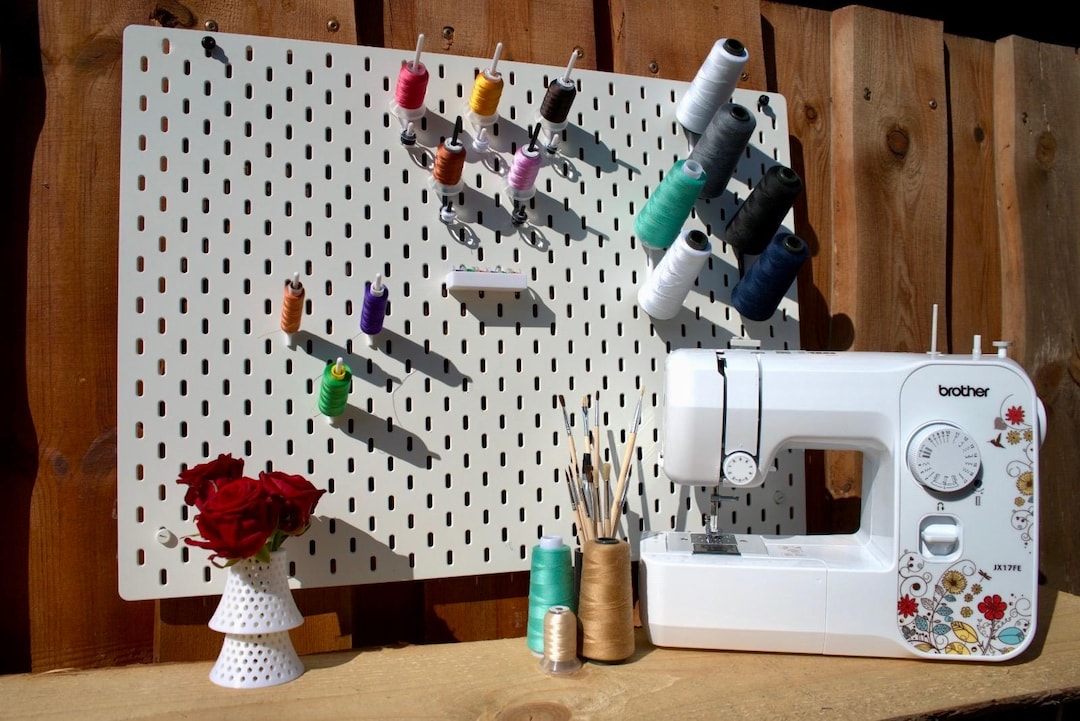 10x IKEA SKADIS Pegboard Yarn Spool Holder Variations, Yarn Holder for ...