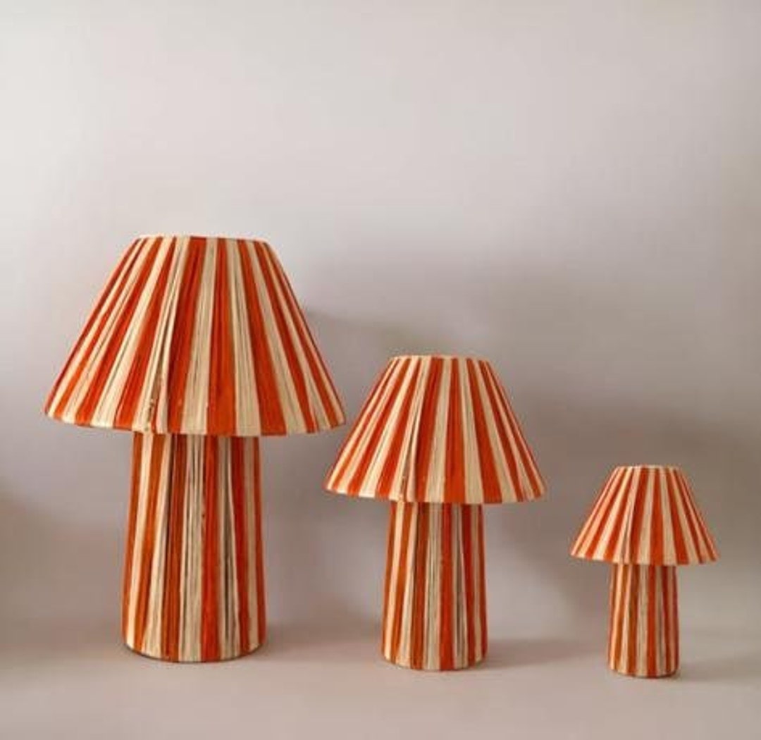 Lamp Raffia Natural Raffia Lamp, Raffia Lampshade, TABLE LAMPSHADES ...