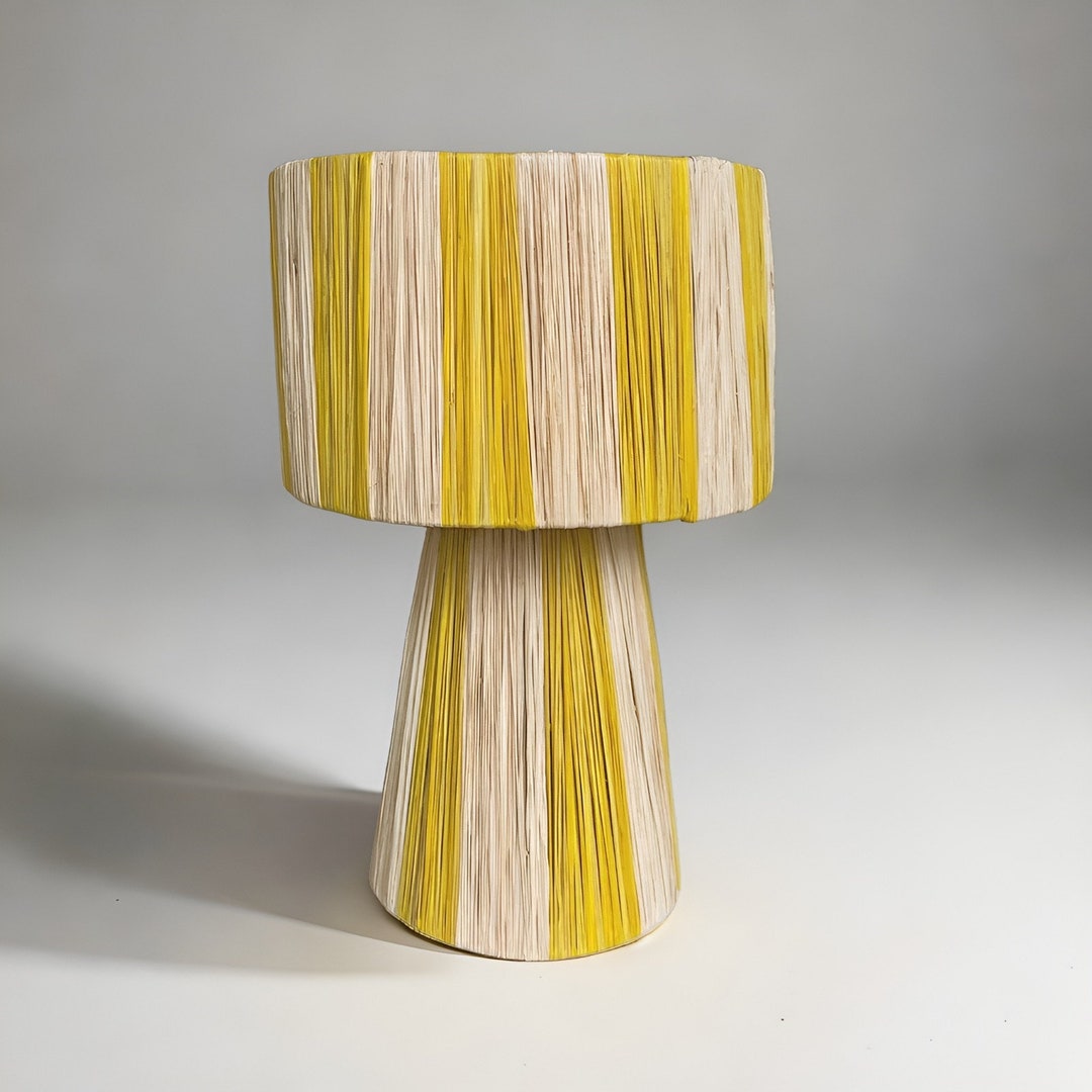 Moroccan Raffia Lamp With Natural Woven Shade is Perfect for Adding ...