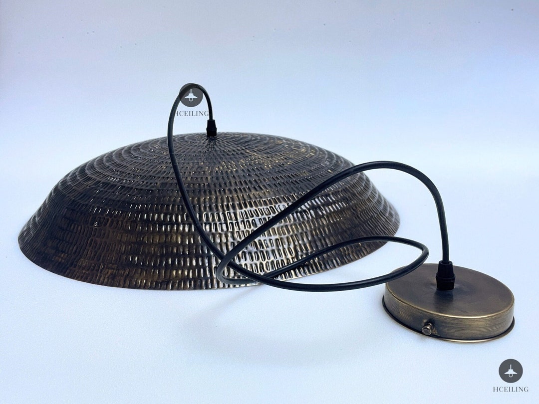 Antique Hammered Brass Dome Light Fixtures Handmade Hanging Lamp ...