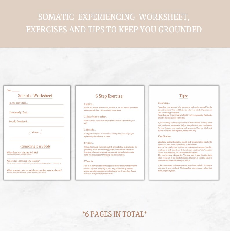 Somatic Therapy Somatic Experiencing Printable Worksheet Etsy Somatic Therapy Somatic Experiencing Printable Worksheet Etsy