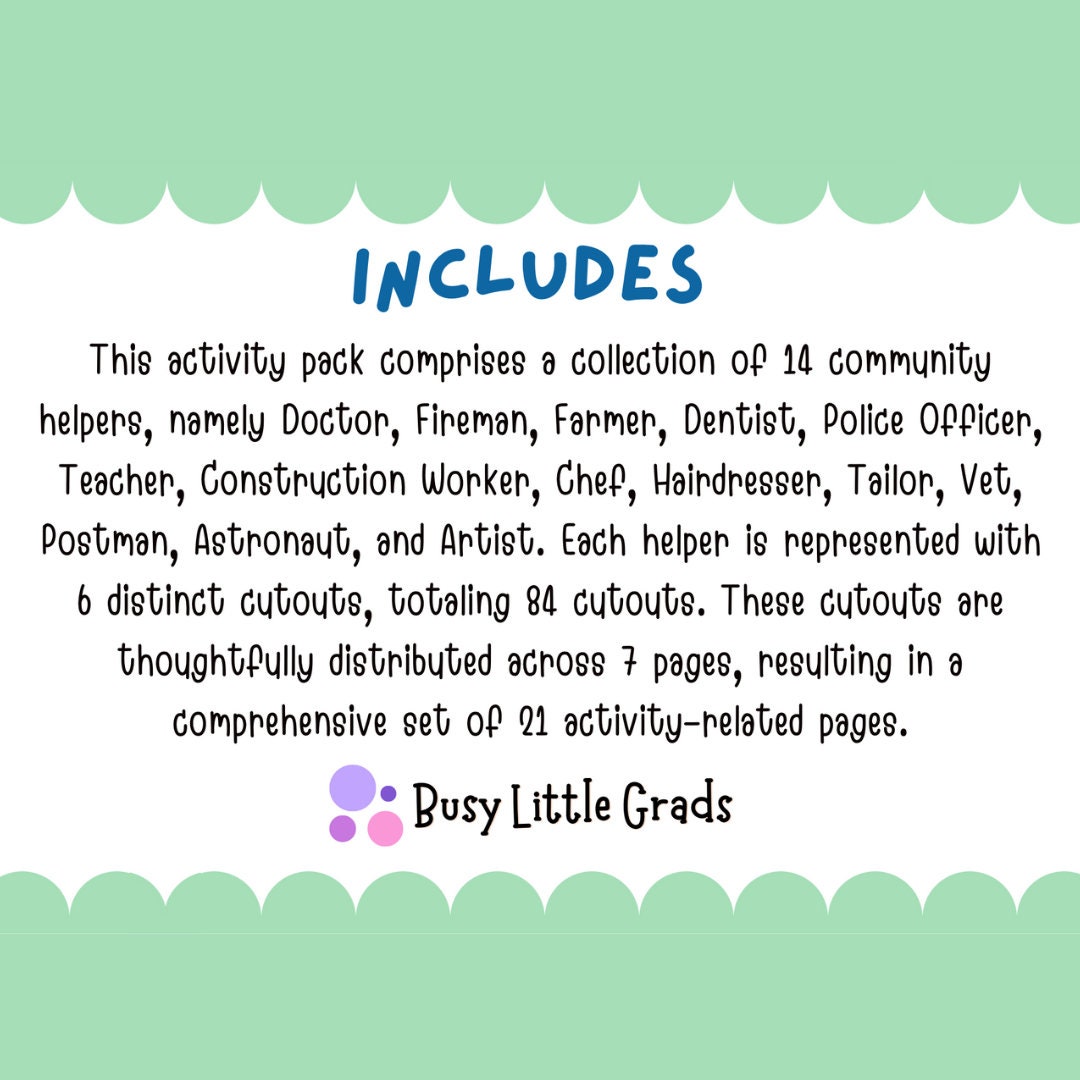 Community Helpers Busy Book on Professions Sorting Occupation Worksheet ...