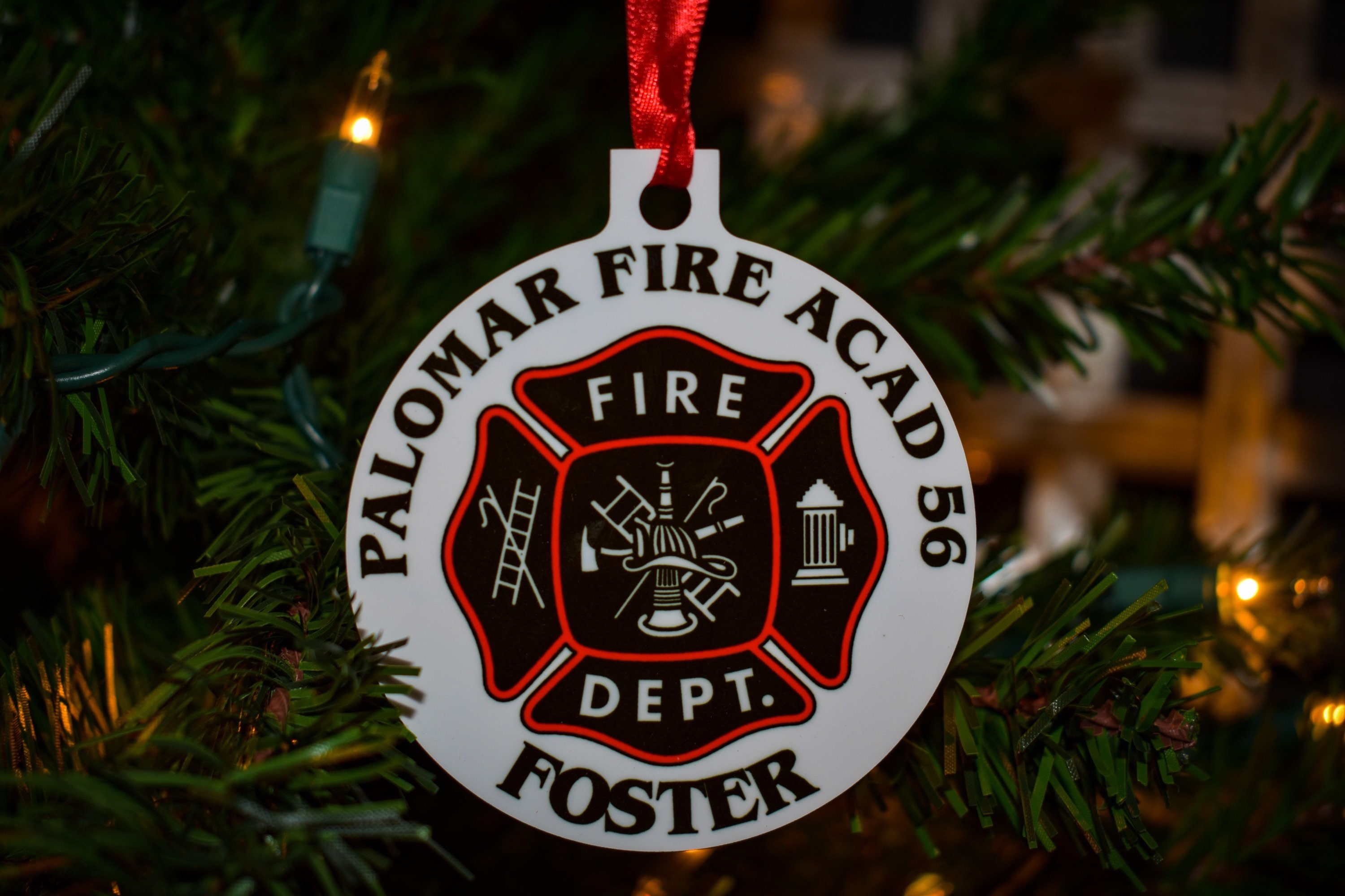 Personalized Fire Department Aluminum Christmas Ornament - Etsy